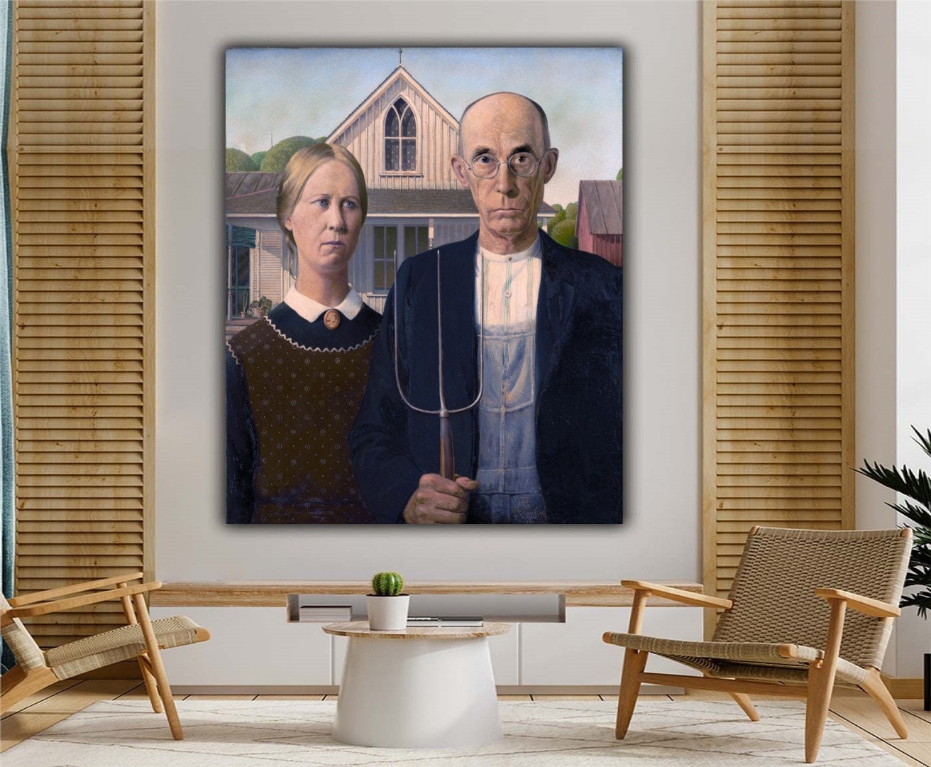 Grant Wood American Gothic 1930 Canvas Print Wall Art,grant Wood ...