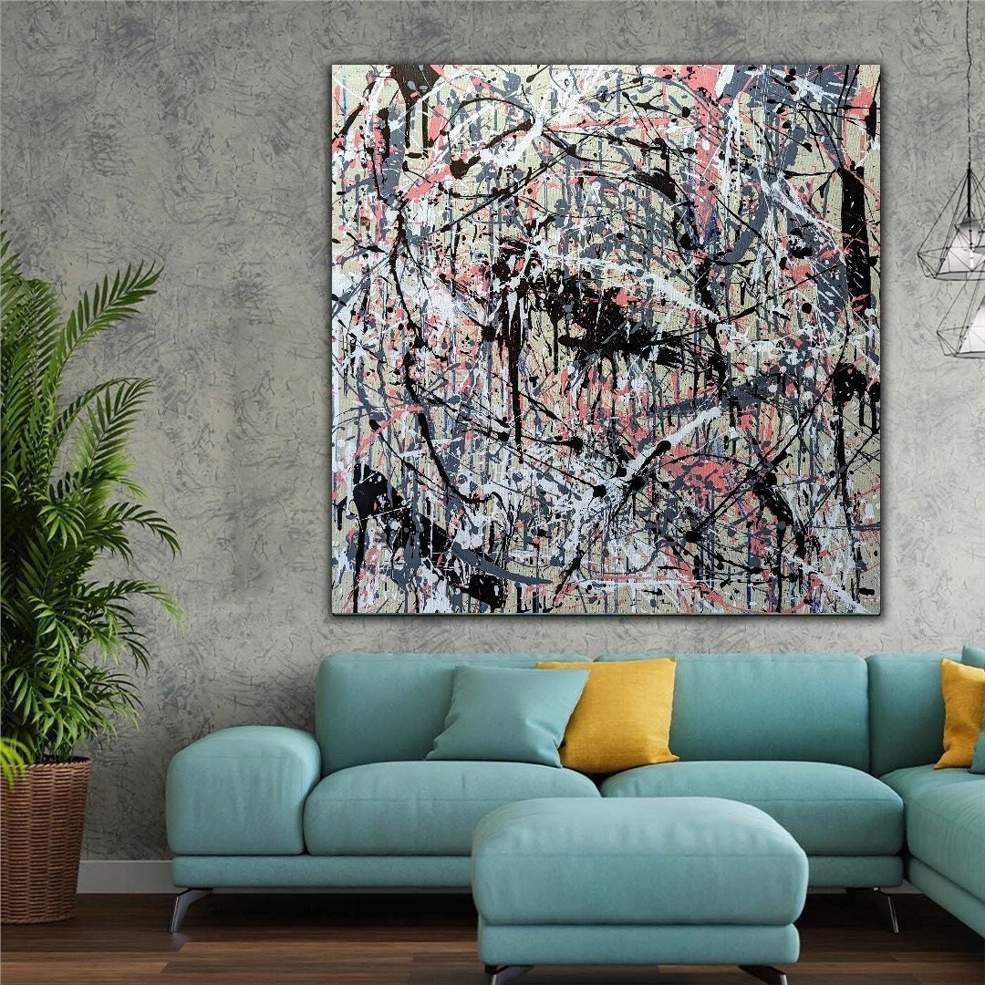 Jackson Pollock Abstract Print Canvas Wall Art, Pollock Poster, Pollock ...