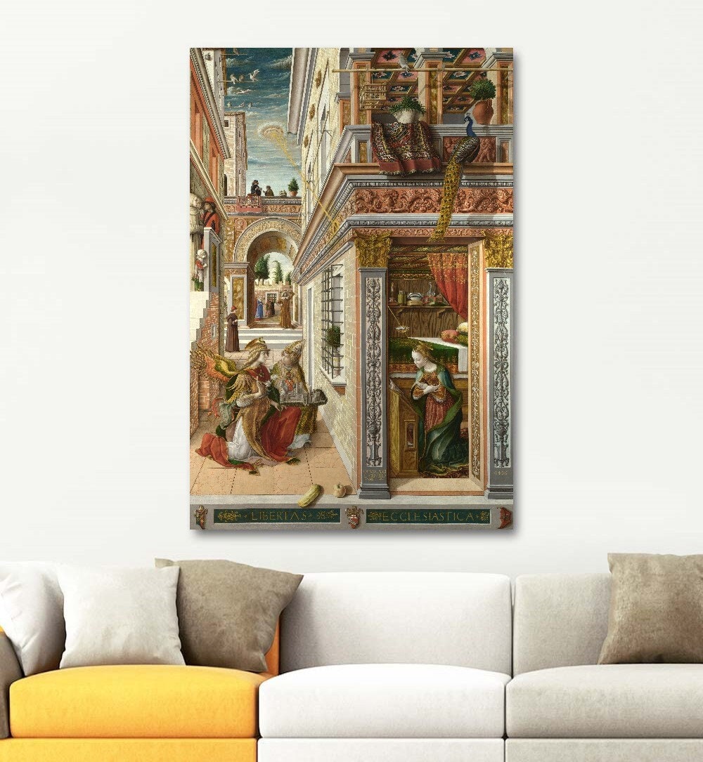 Carlo Crivelli the Annunciation With Saint Emidius 1486 Canvas Print Wall Art,crivelli Poster ...