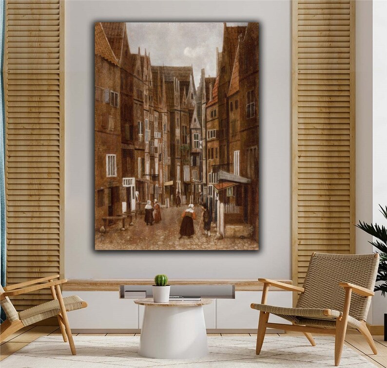 Jacob Vrel View of a Street 1633 Canvas Print Wall Art,vrel Print,vrel ...