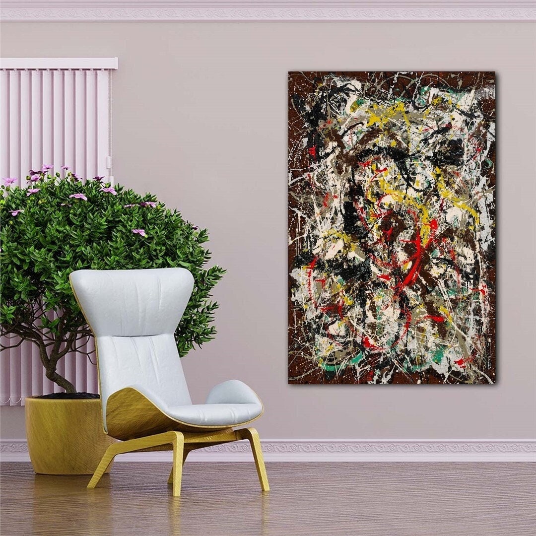 Jackson Pollock Abstract Print Canvas Wall Art,pollock Poster,pollock ...