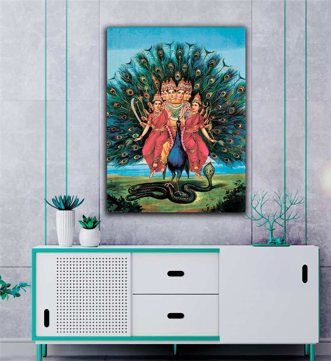 Raja Ravi Varma Sri Shanmukha Subrahmanya Swami Canvas Print - Etsy Raja Ravi Varma Sri Shanmukha Subrahmanya Swami Canvas Print - Etsy