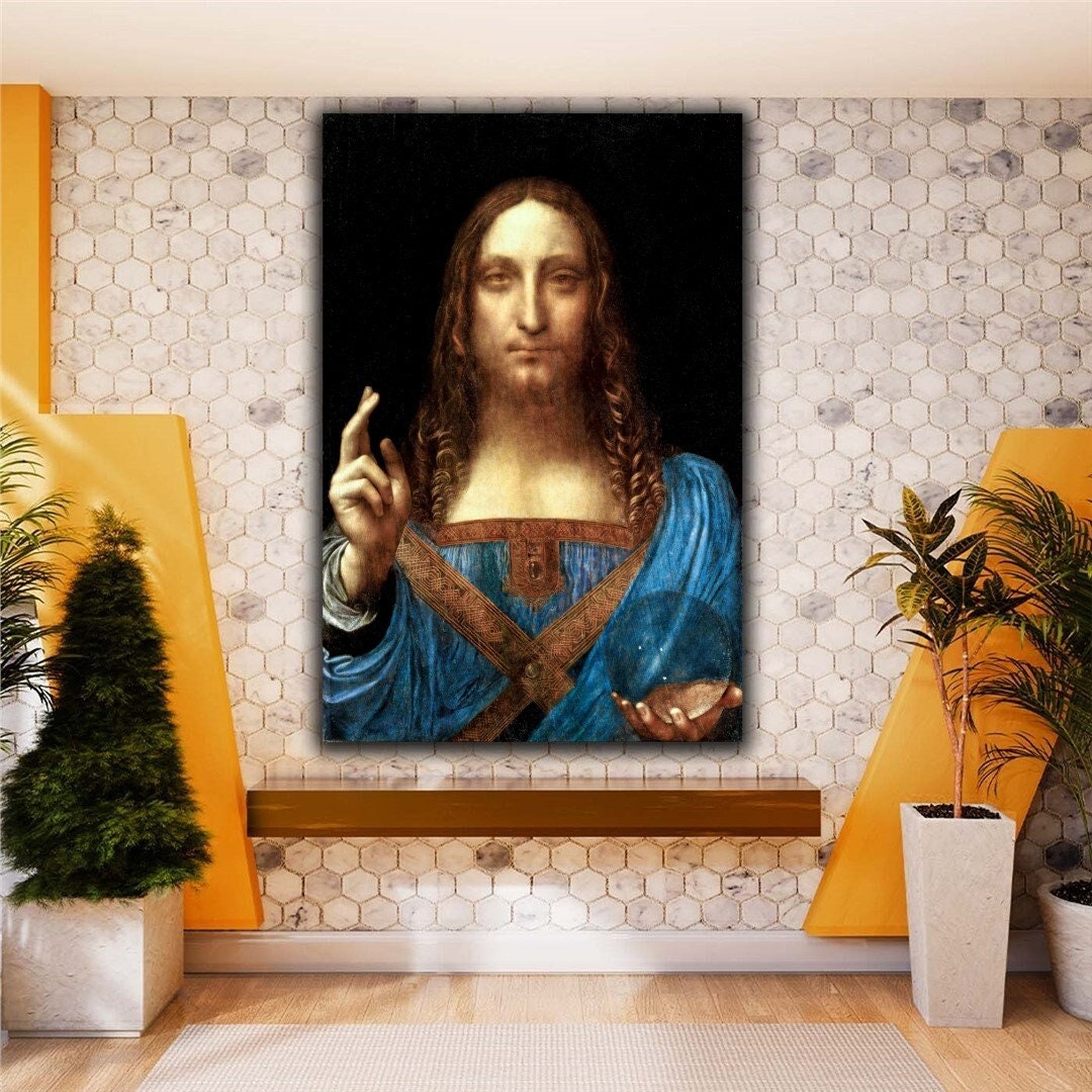 Leonardo Da Vinci Savior of the World Canvas Print Wall Art,da Vinci ...