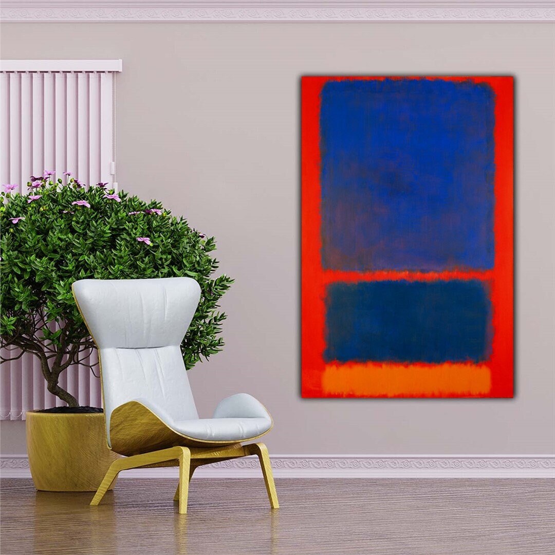 Mark Rothko Blue Orange Red Canvas Print Wall Artmark Rothko - Etsy