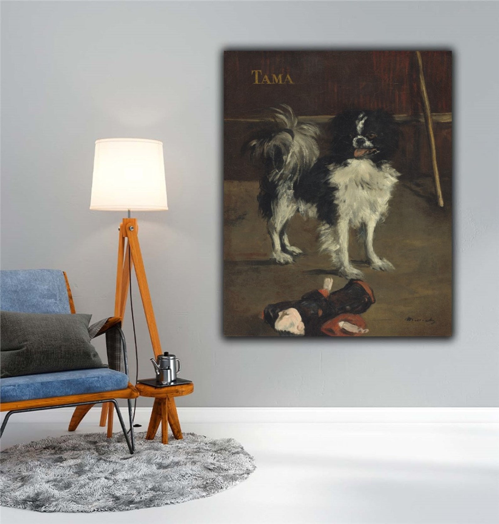 Edouard Manet Tama, the Japanese Dog 1875 Canvas Print Wall Art,dog ...