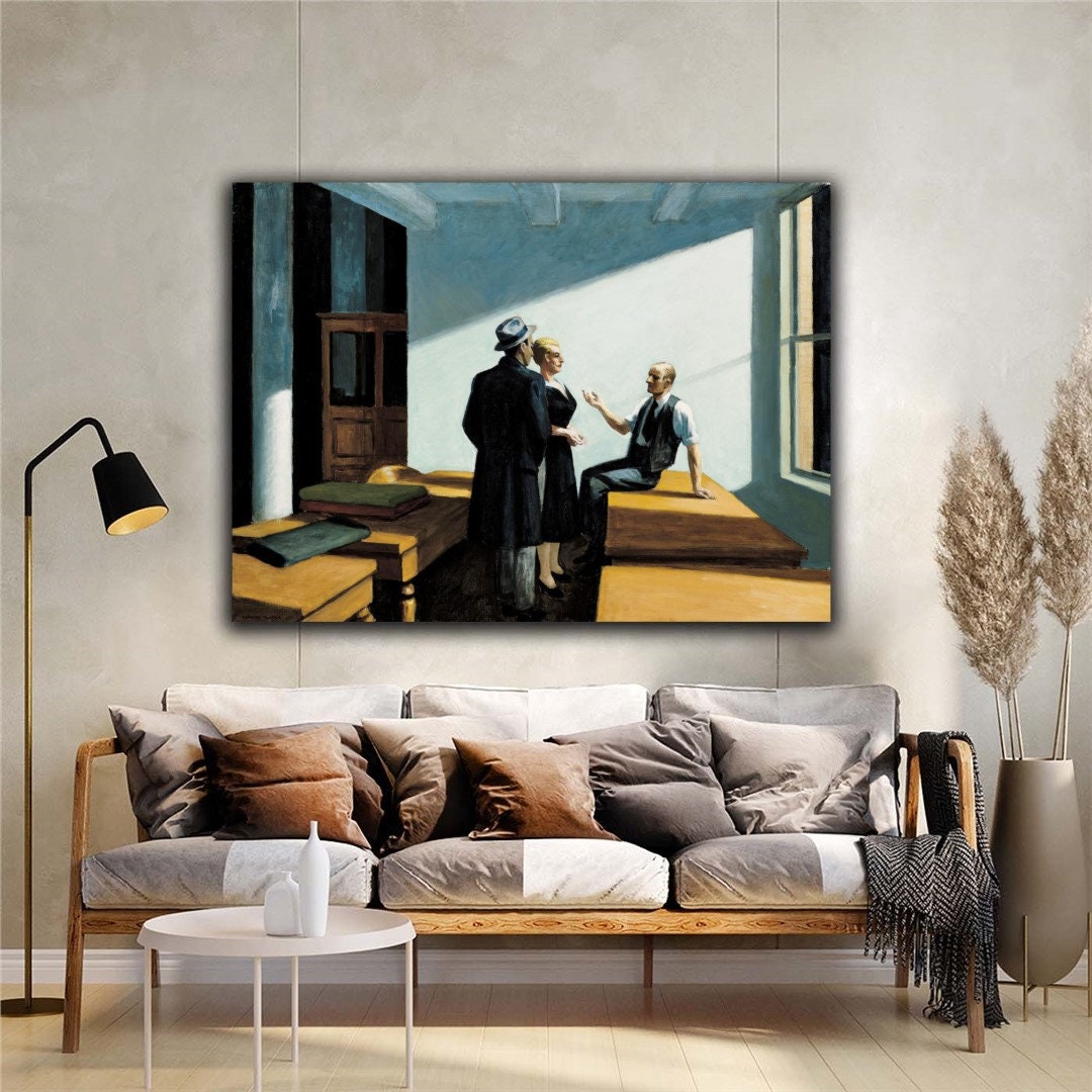 Edward Hopper Conference at Night 1949 Canvas Print Wall Art,hopper ...