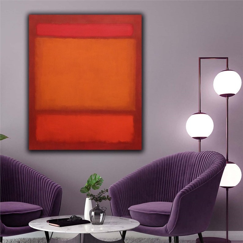 Mark Rothko Red Orange on Red 1962 Canvas Print Wall Art,rothko Poster ...