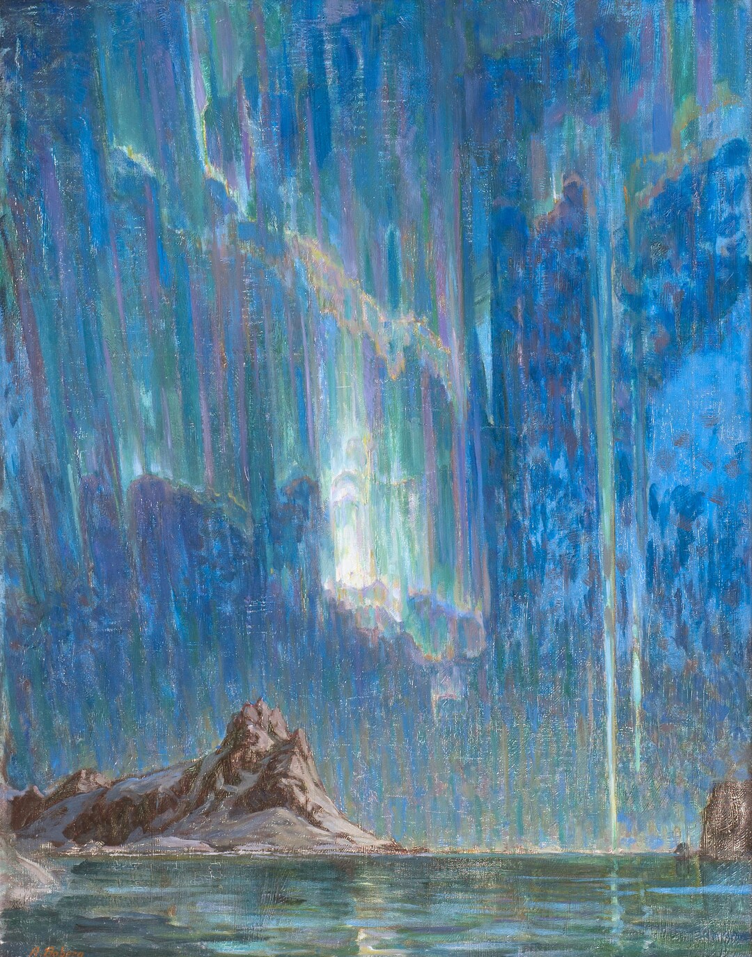 Anna Boberg Northern Lights Canvas Print Wall Art,swedish Painter ...