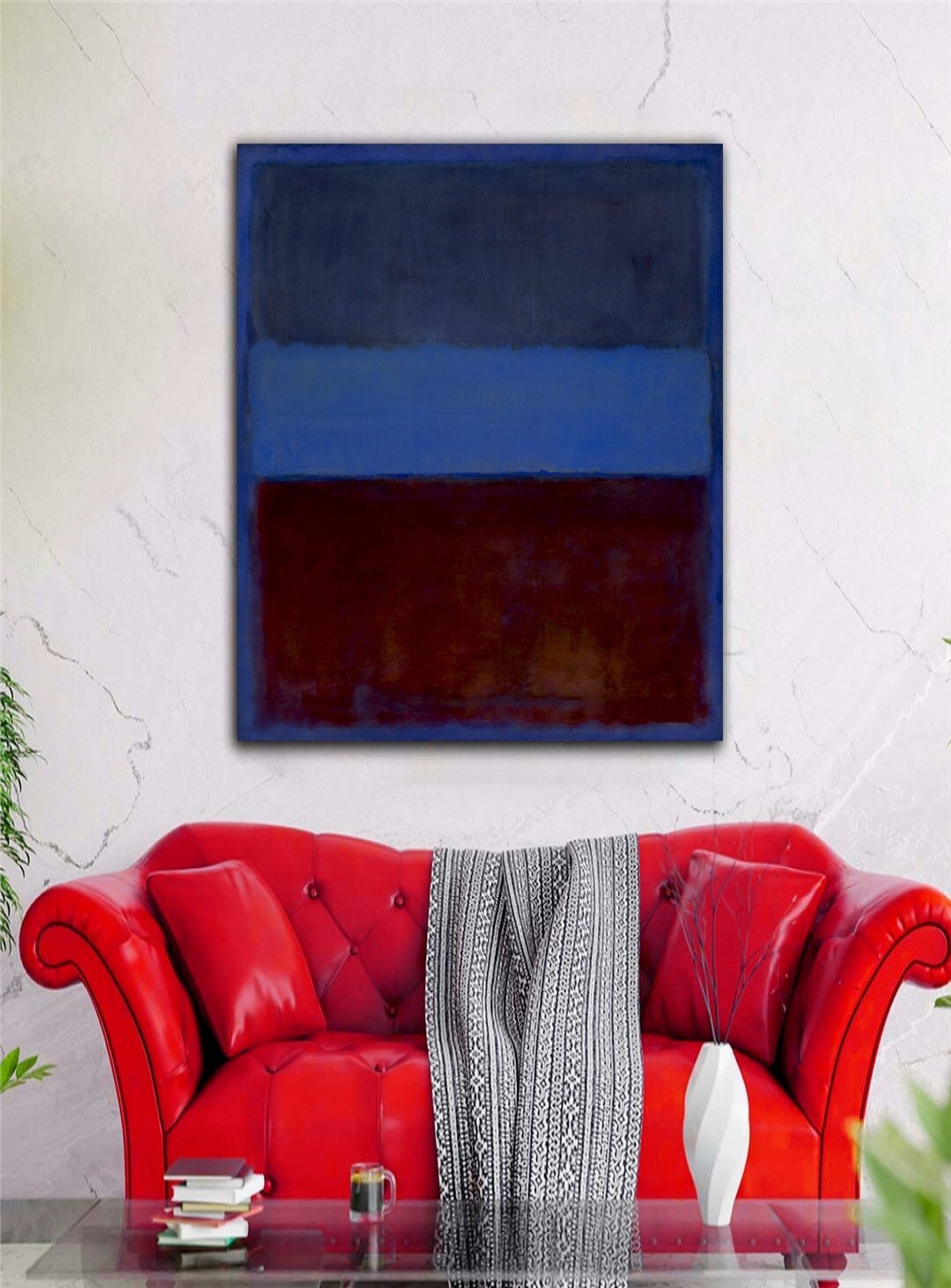 Mark Rothko No.61 Rust and Blue Canvas Print Wall Art,rothko Poster ...