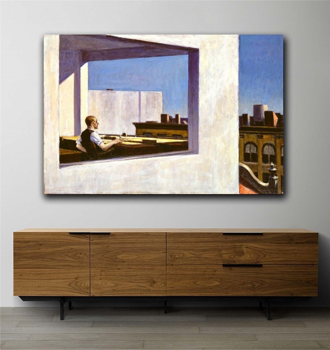 Edward Hopper Office in A Small City 1953 Canvas Print Wall Art,hopper ...