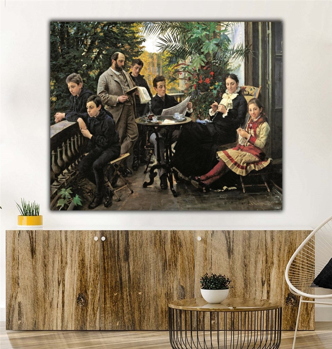 Peder Severin Krøyer the Hirschsprung Family Picture 1881 Canvas Print ...