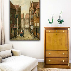 Jacob Vrel Straat in Delft Albertus Brondgeest Naar 1820 Canvas Print ...