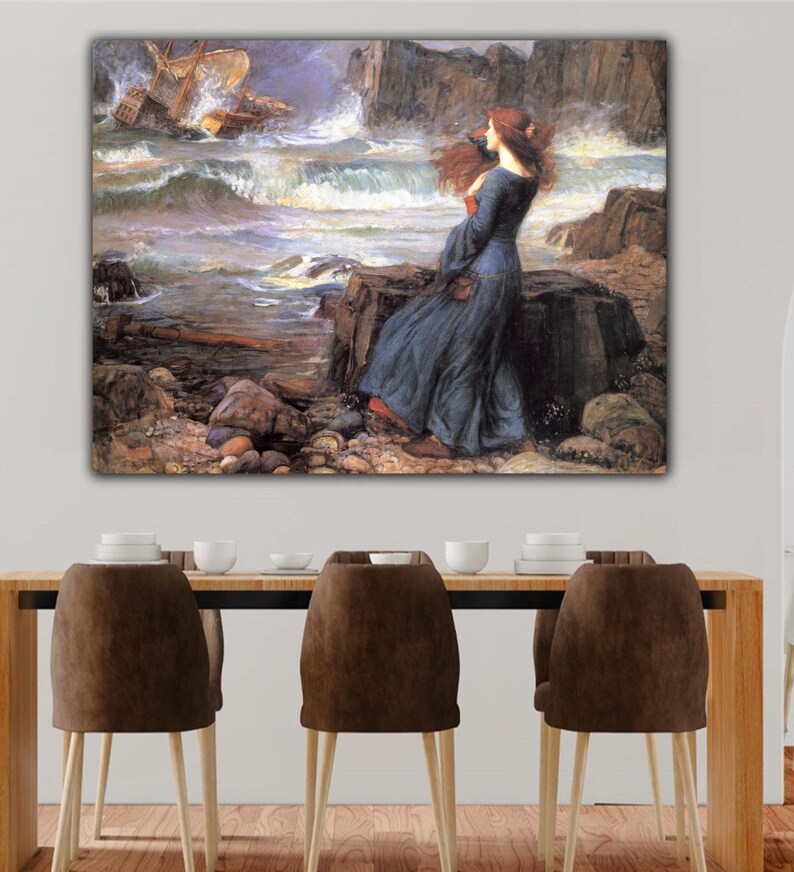 John William Waterhouse Miranda the Tempest 1916 Canvas Print - Etsy