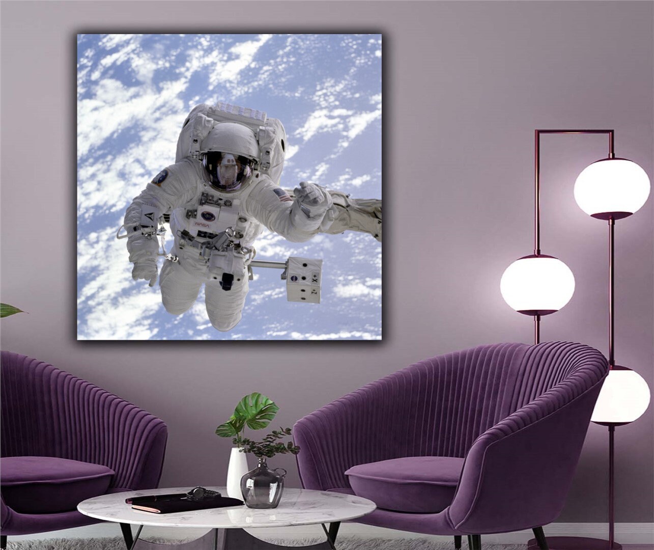 Michael Gernhardt in Space During STS-69 in 1995 Canvas Print Wall Art ...