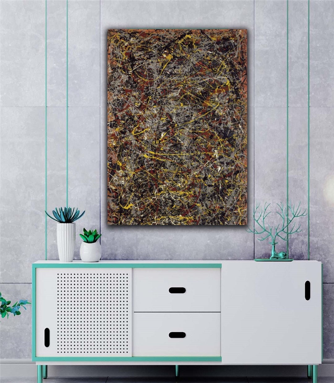 Jackson Pollock Number 5 1948 Print Canvas Wall Art, Pollock Poster ...