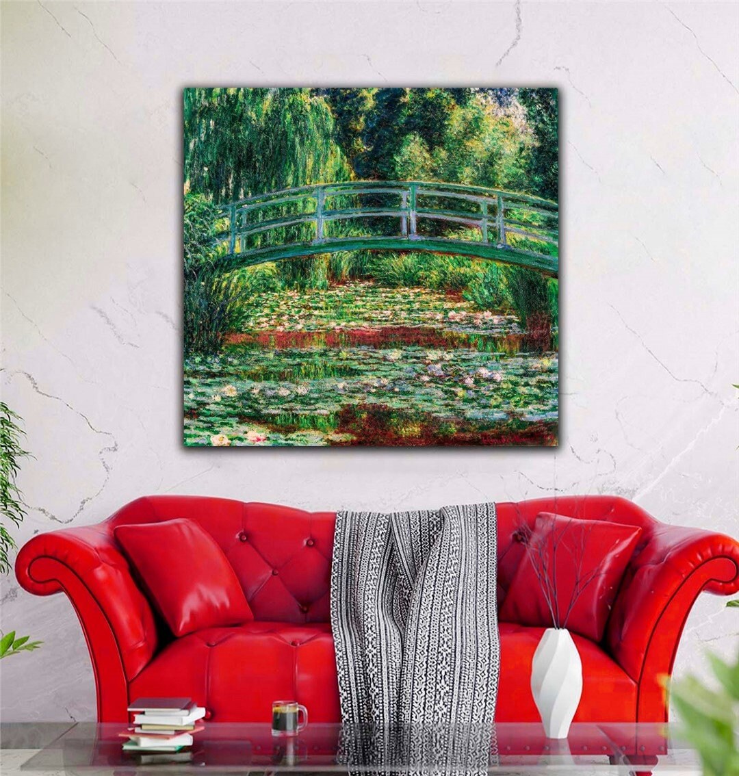 Claude Monet the Japanese Footbridge and the Water Lily Pool Giverny ...