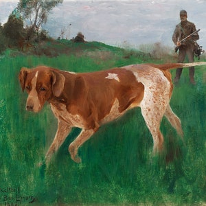 Bruno Liljefors Gustaf Kolthoff Hunting Canvas Print Wall Art,works by ...