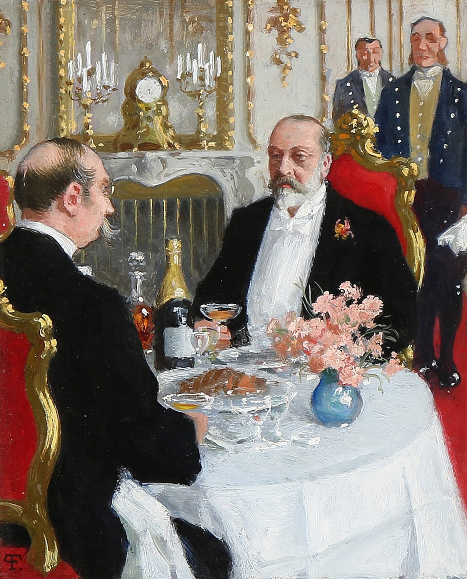 Paul Gustav Fischer King George I of Greece and King Edward VII of ...