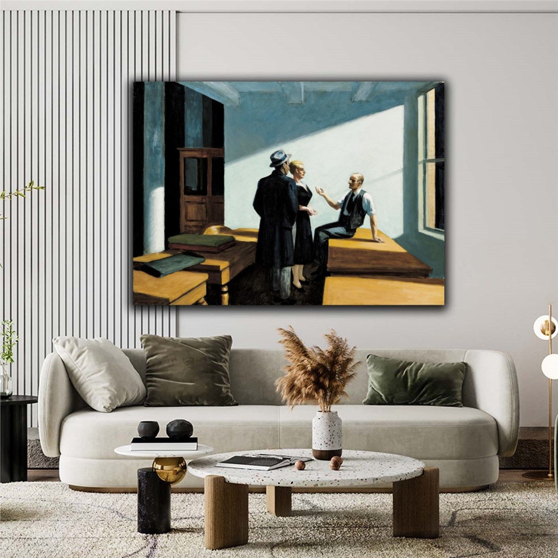 Edward Hopper Conference at Night 1949 Canvas Print Wall Art,hopper ...