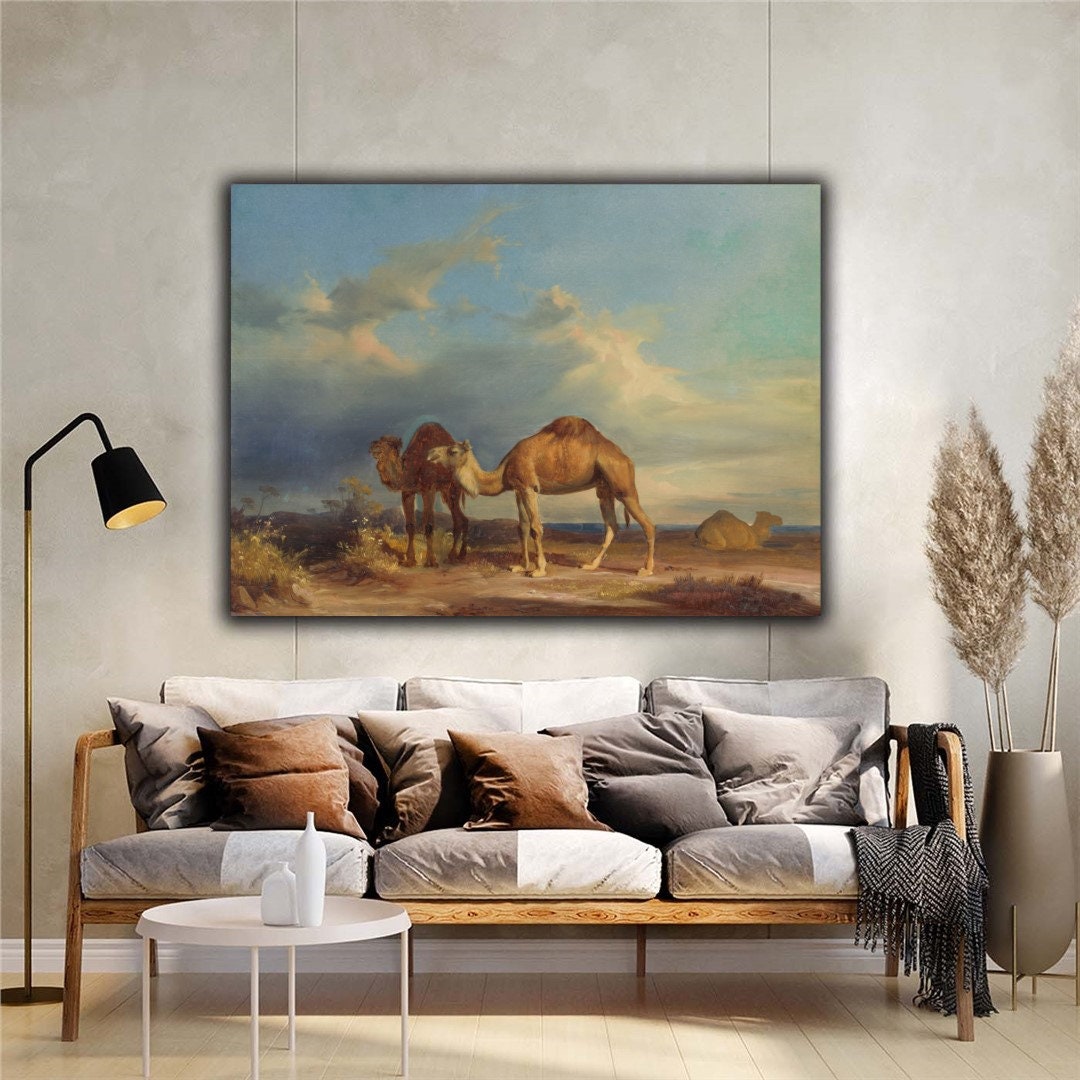 Károly Markó the Elder Camels in a Southern Landscape 1835 Canvas Print ...