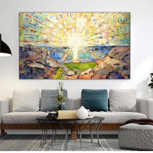 Edvard Munch the Sun 1911 Canvas Print Wall Art,munch Print,edvard ...