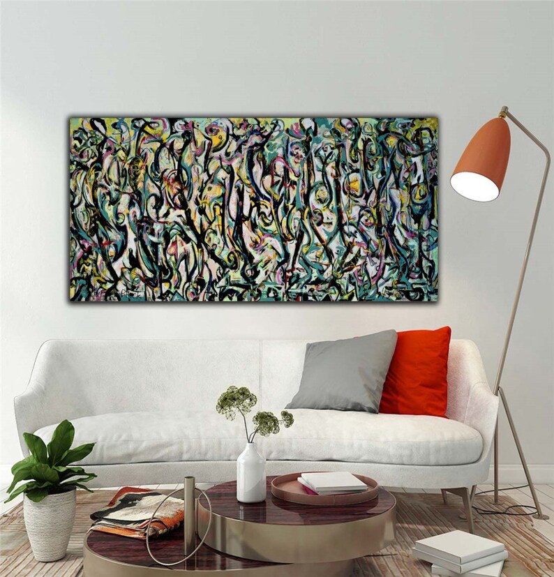 Jackson Pollock Mural 1943 Canvas Print Wall Art Pollock - Etsy