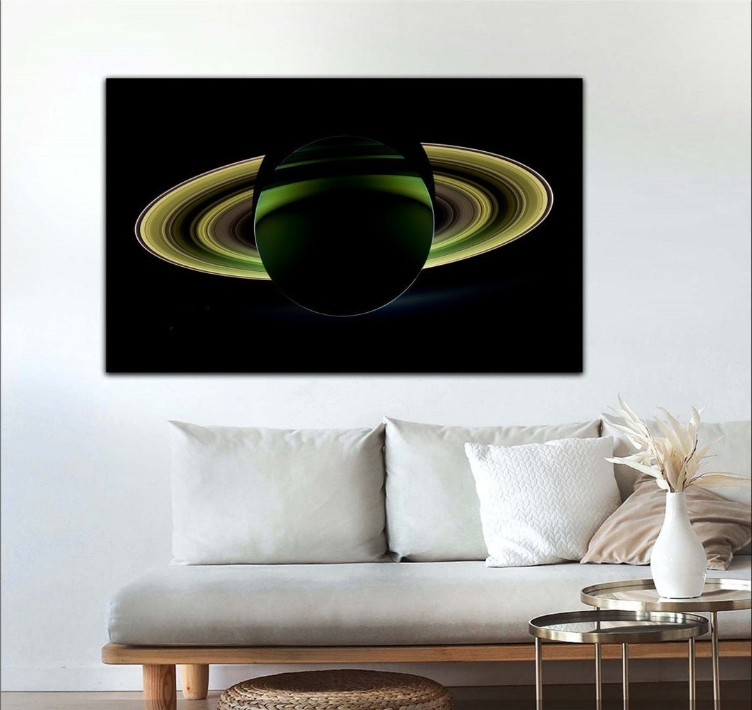 A Splendor Seldom Seen Saturn Cassini Canvas Print Wall Art,nasa Space ...
