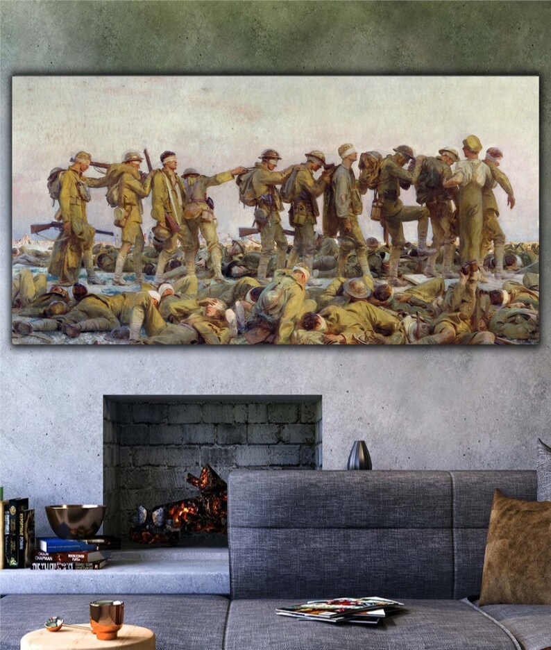 John Singer Sargent Gassed detail 1919 Canvas Print Wall Art,sargent ...