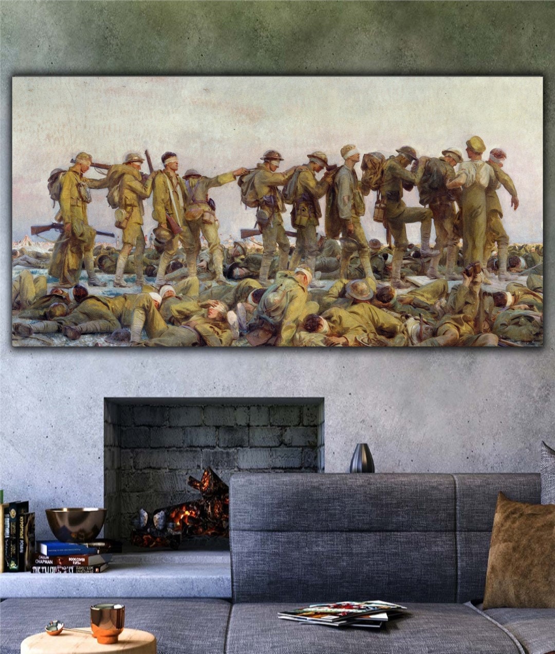 John Singer Sargent Gassed detail 1919 Canvas Print Wall Art,sargent ...