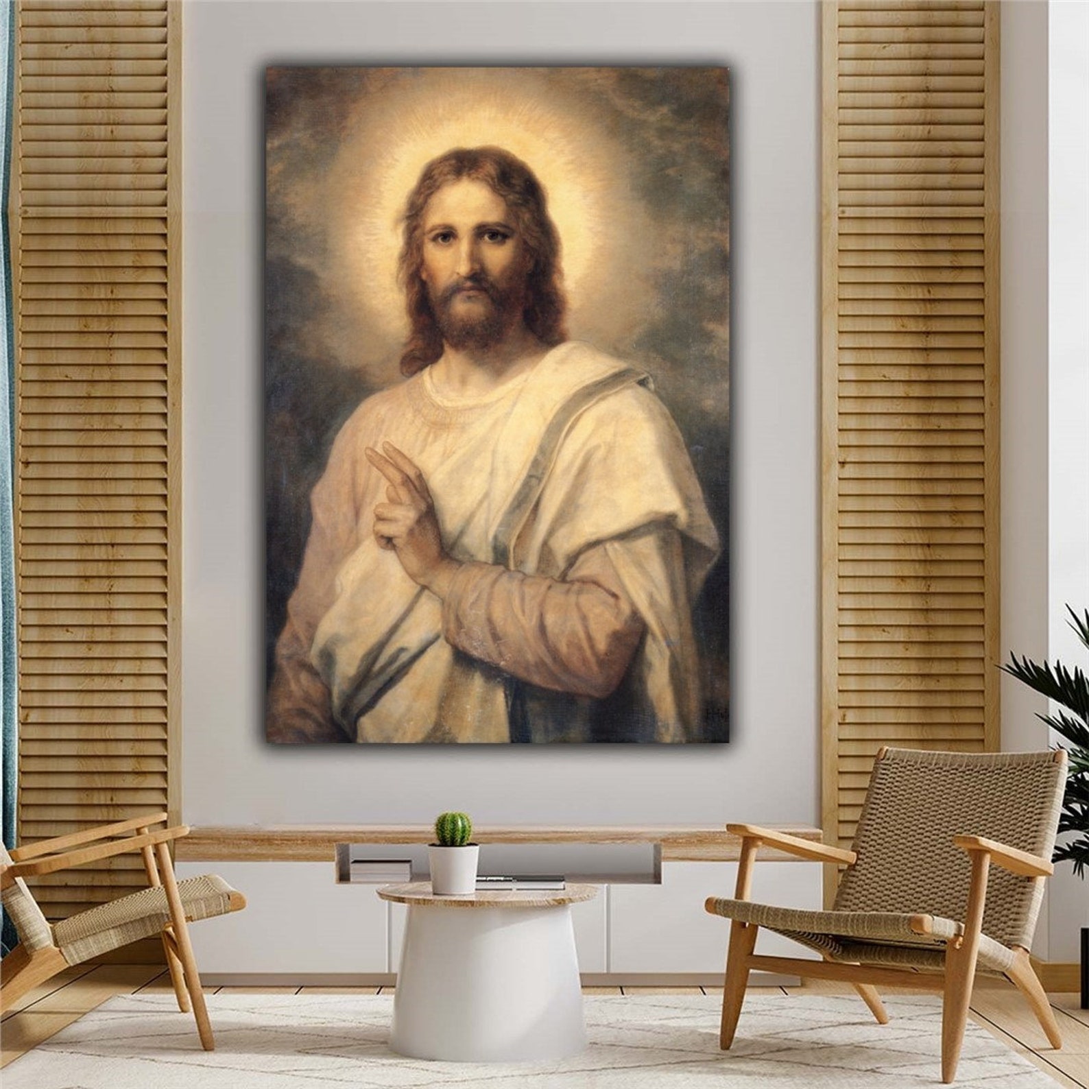 Heinrich Hofmann Jesus Christ 1884 Canvas Print Wall Art,hofmann Poster ...