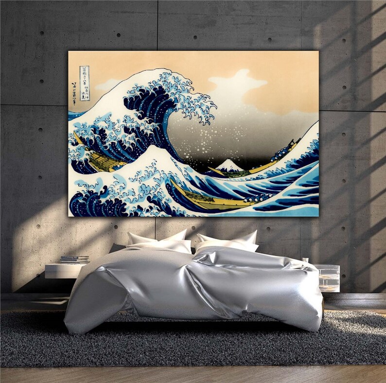 Hokusai the Great Wave off Kanagawa Japan Tsunami 1832 Canvas Print ...