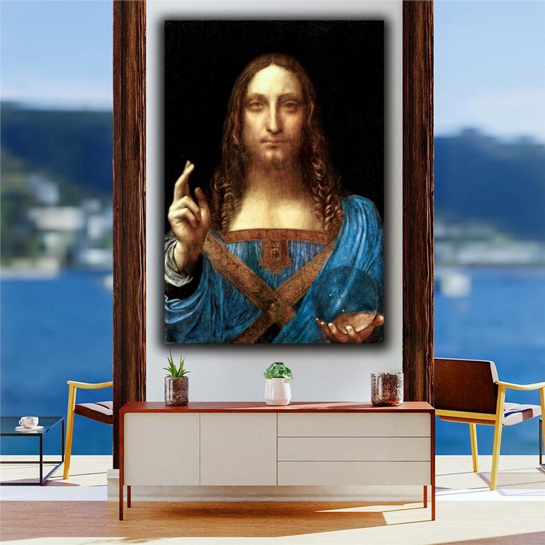 Leonardo Da Vinci Savior of the World Canvas Print Wall Art,da Vinci Poster,da Vinci Painting,da ...