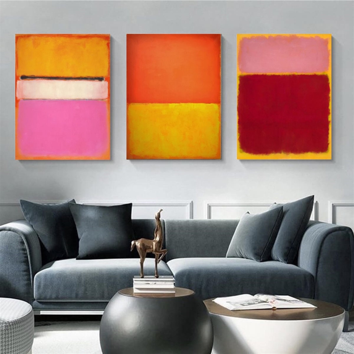 Set of 3 Mark Rothko Canvas Print Wall Artmark Rothko - Etsy