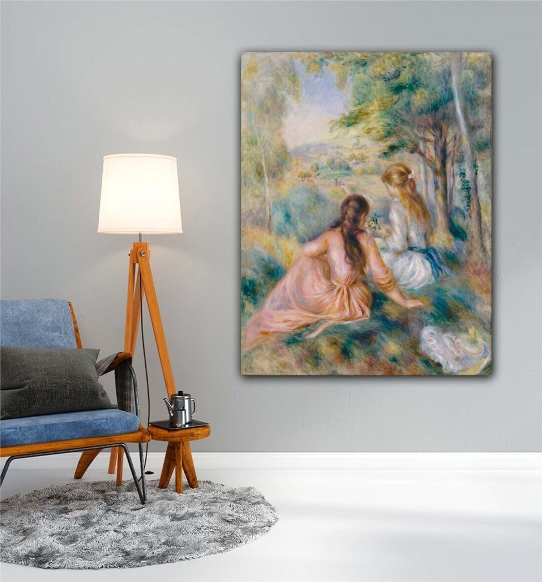 Pierre-auguste Renoir in the Meadow 1892 Canvas Print Wall Art,renoir ...