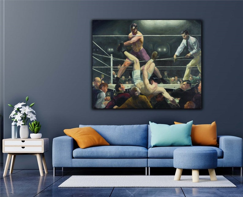 George Bellows Dempsey and Firpo 1924 Canvas Print Wall Art,bellows ...