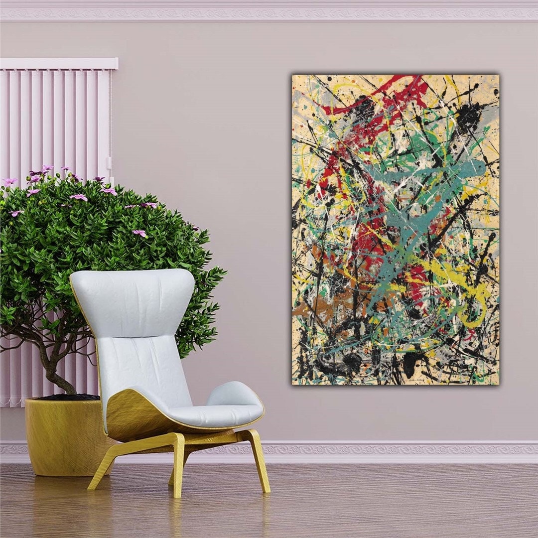 Jackson Pollock Abstract Print Canvas Wall Art, Pollock Poster, Pollock ...