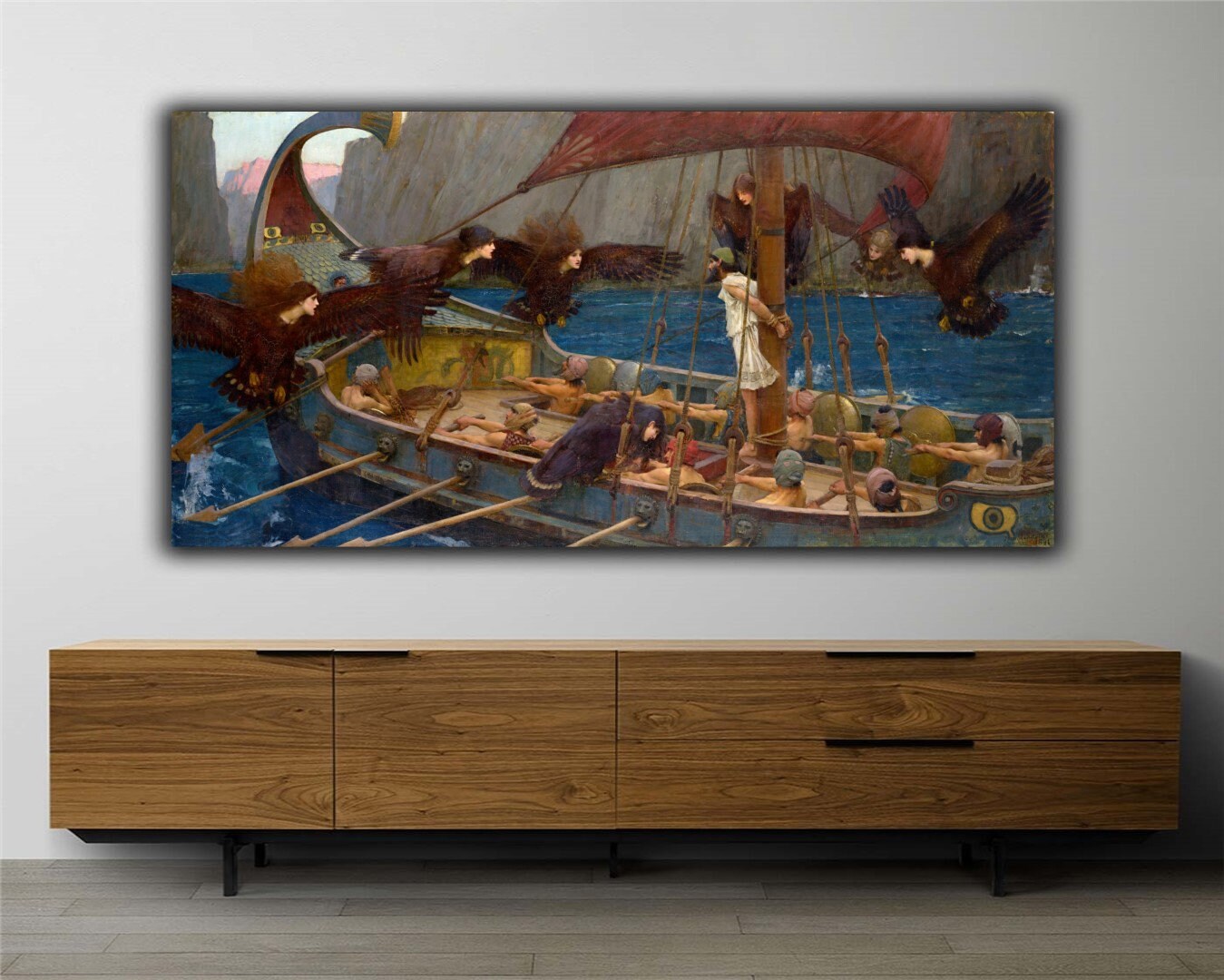 John William Waterhouse Ulysses and the Sirens 1891 Canvas Print Wall Art,waterhouse Print ...