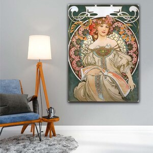 Alphonse Mucha Champagne Devaneio 1897 Canvas Print Wall Art,mucha ...