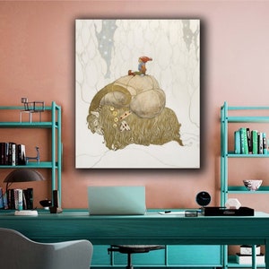 John Bauer Julbocken 1912 Canvas Print Wall Art,john Bauer Painting ...