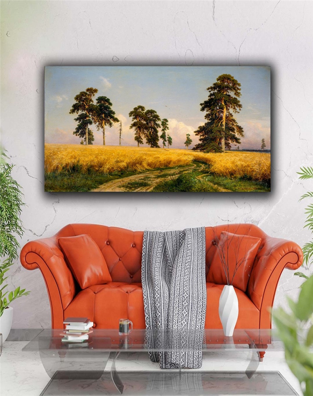 Ivan Shishkin Rye Fields 1878 Canvas Print Wall Artshishkin - Etsy