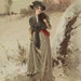 Edward Percy Moran the Winter Girl 1895 Canvas Print Wall Art,moran ...