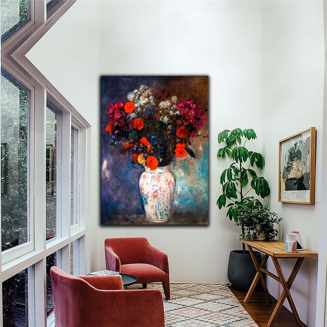 Odilon Redon Bouquet De Fleurs Canvas Print Wall Art,redon Vase De ...