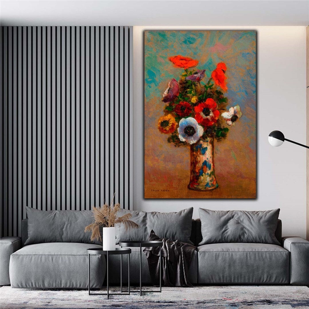 Odilon Redon Bouquet De Fleurs Canvas Print Wall Art,redon Vase De ...