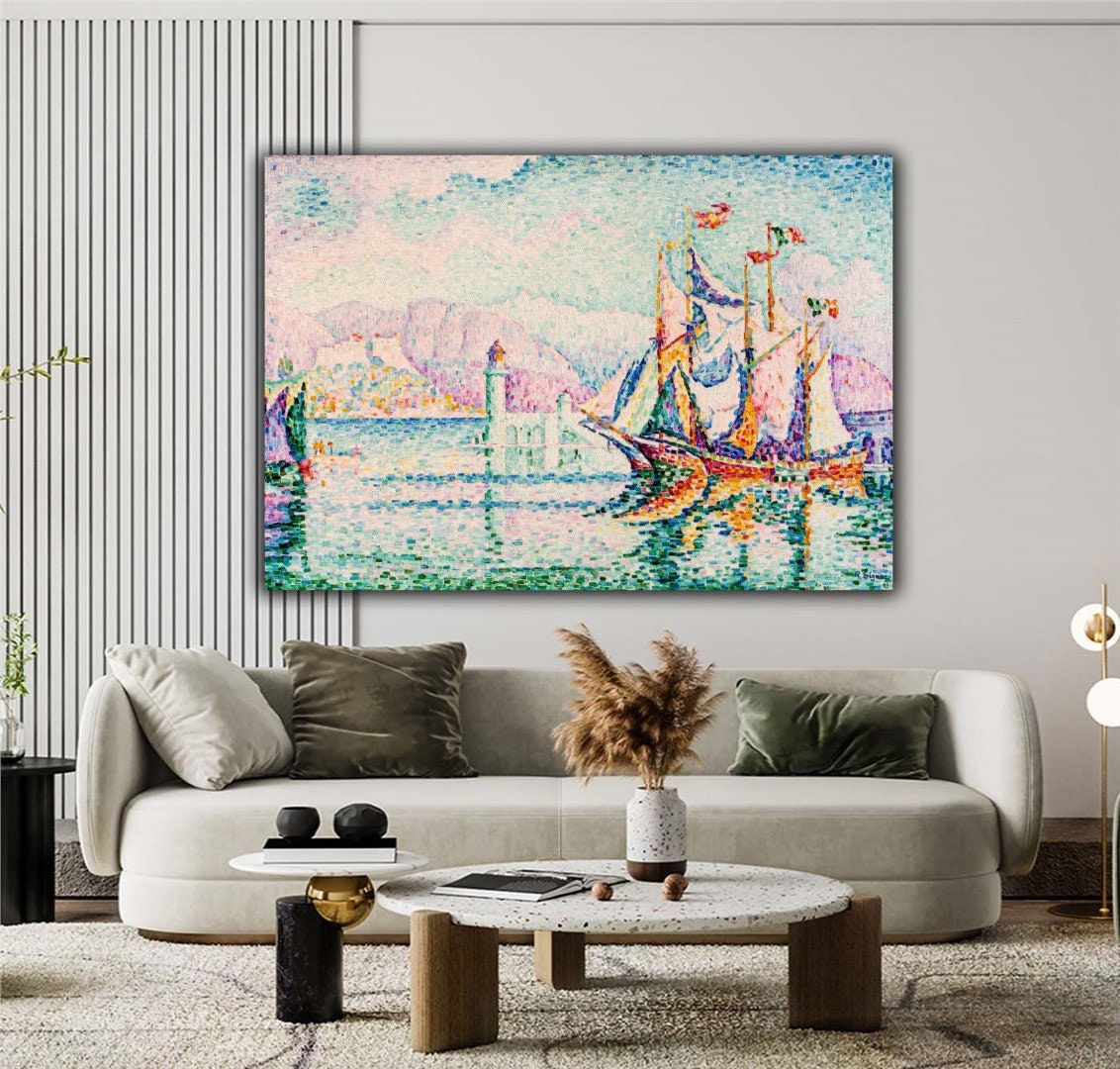 Paul Signac Antibes Morning Canvas Print Wall Art,signac Poster,signac Painting,signac Print,art ...