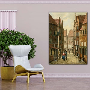 Jacob Vrel Straat in Delft Albertus Brondgeest Naar 1820 Canvas Print ...