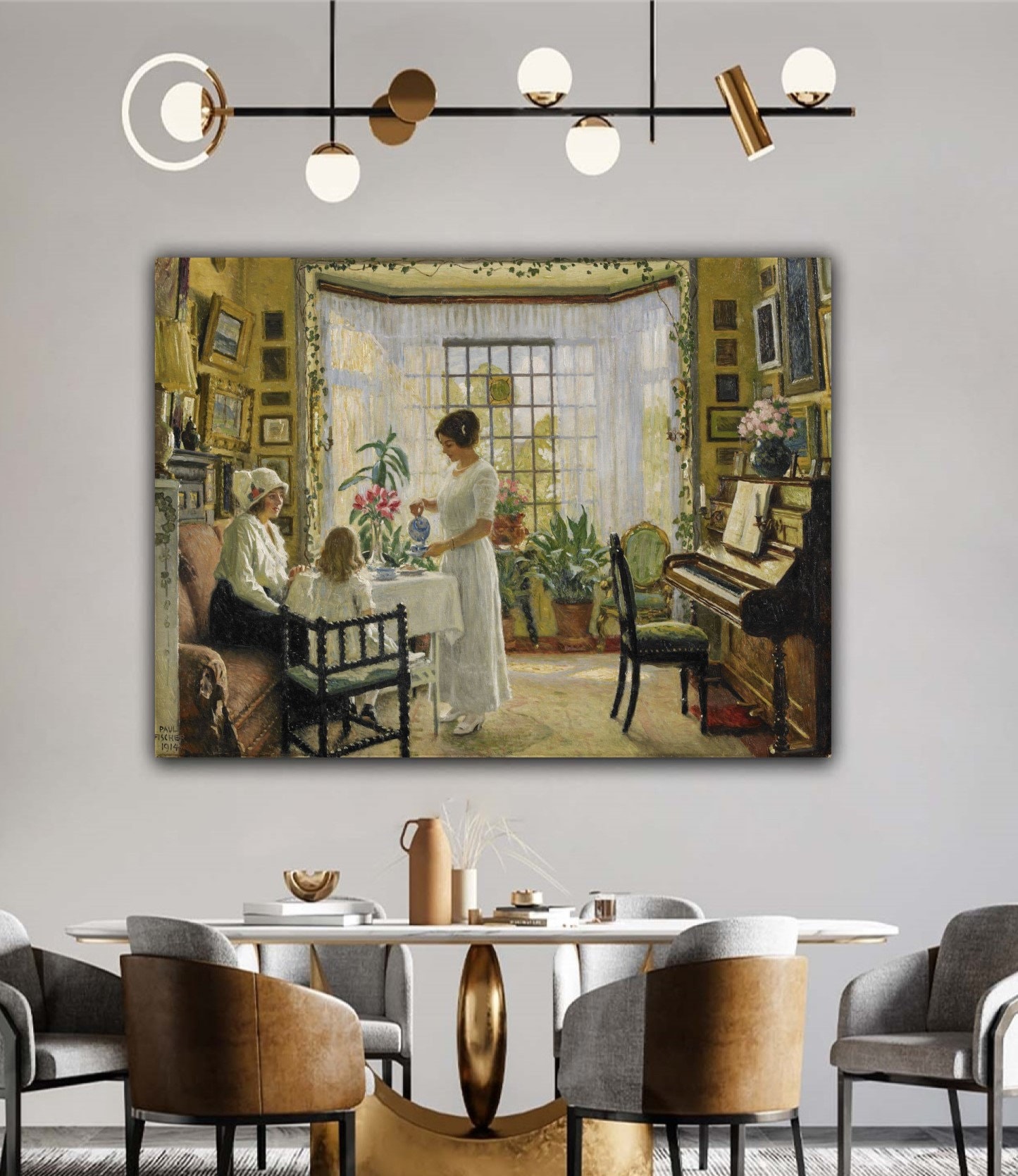 Paul Gustav Fischer Interieur 1914 Canvas Print Wall Art,fischer Print ...
