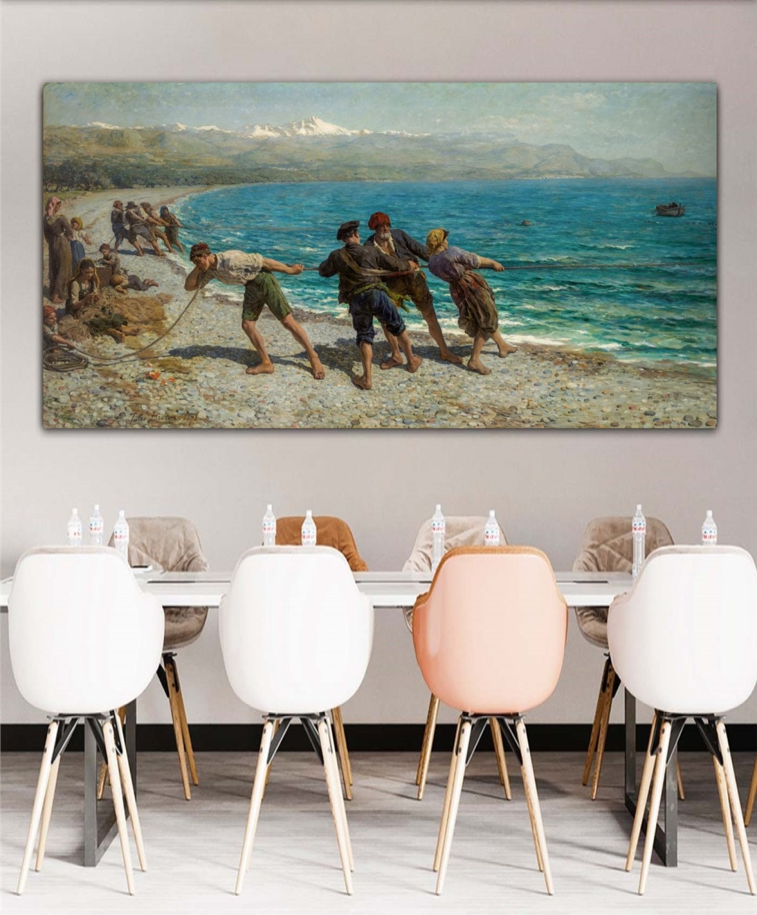 Jules Breton Pêcheurs à Menton 1878 Canvas Print Wall Art,breton Poster ...