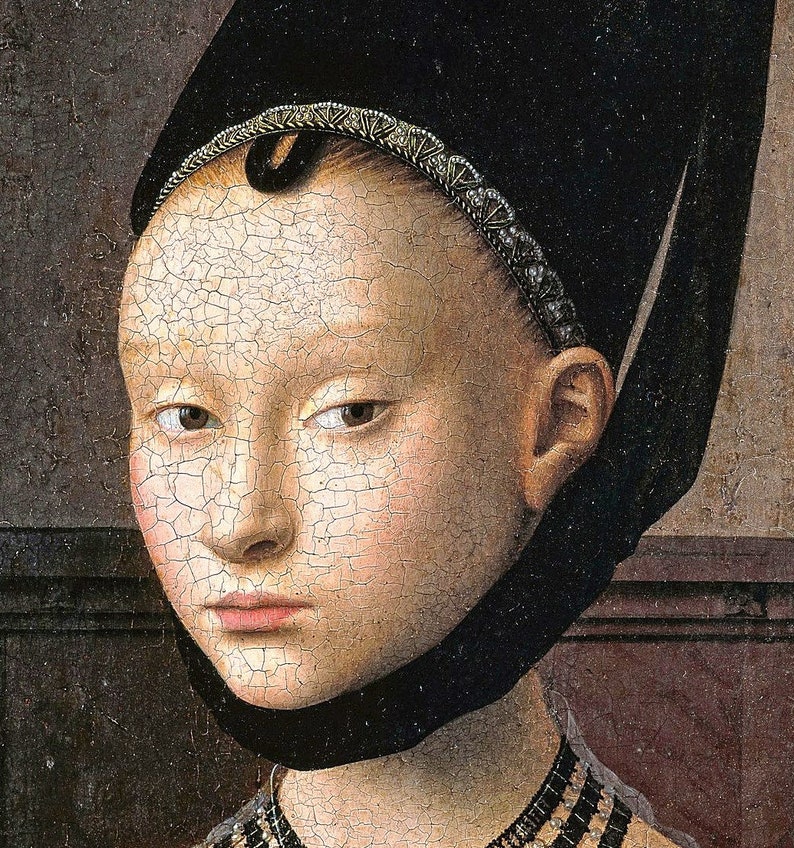 Petrus Christus Portrait of a Young Girl 1470 Canvas Print - Etsy