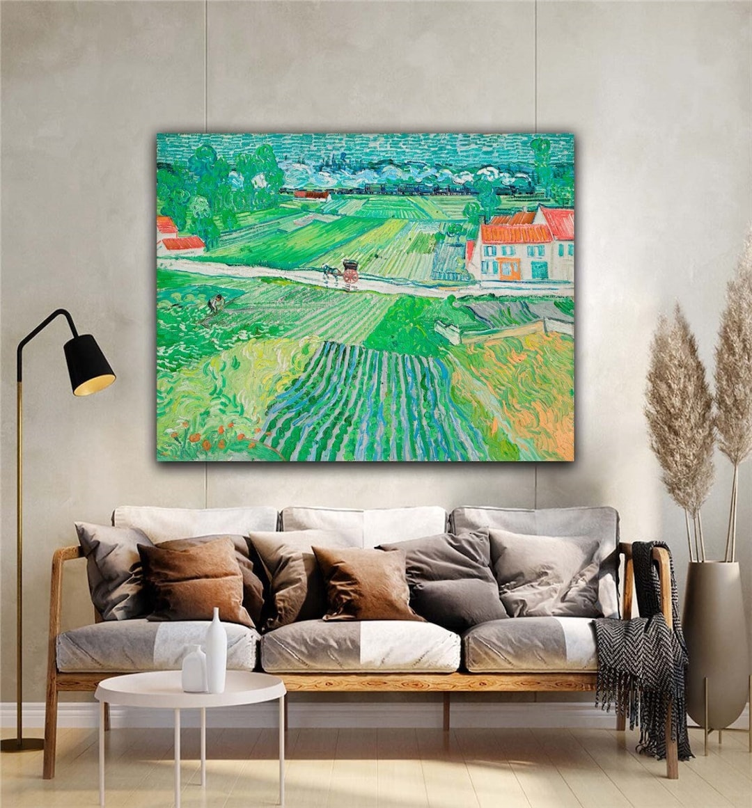 Van Gogh Landscape With a Carriage and a Train 1890 Canvas Print Wall ...