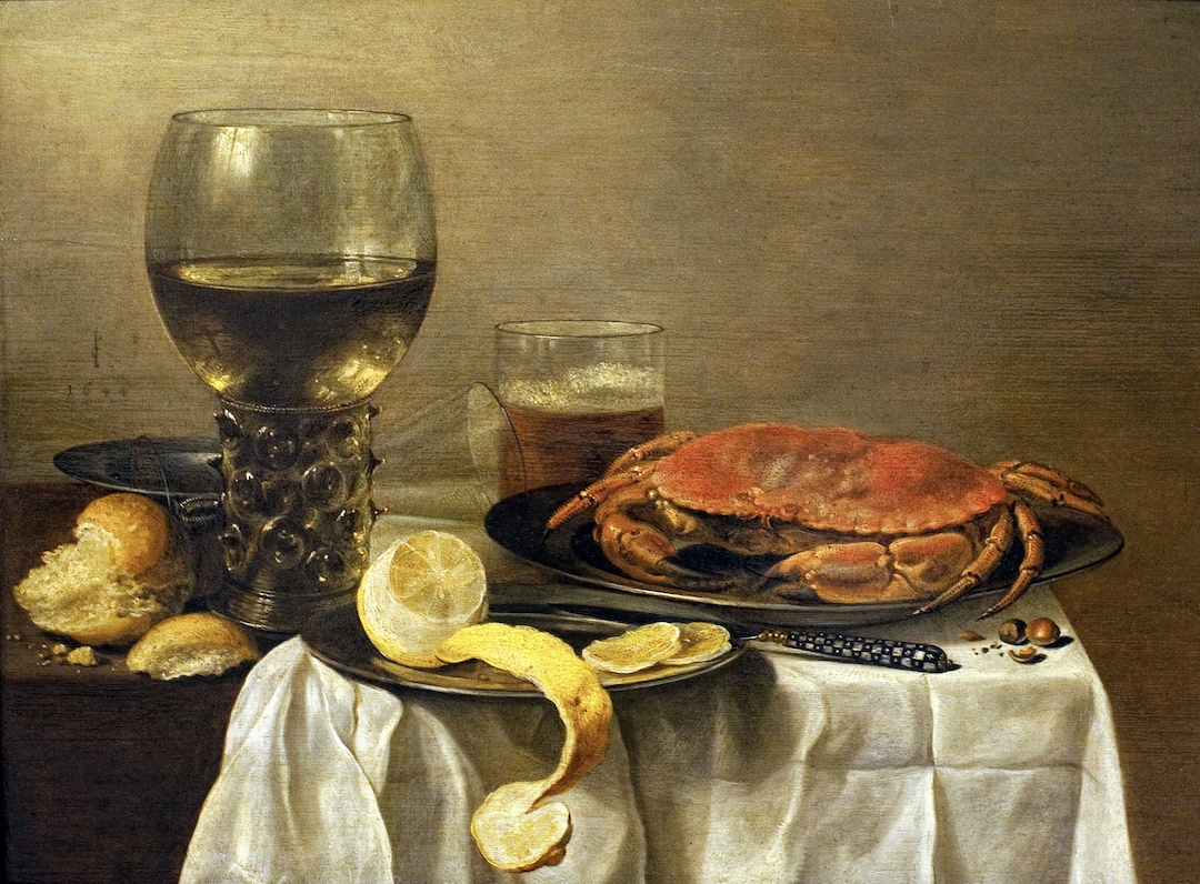 Pieter Claesz Still Life With a Crab 1644 Canvas Print Wall Art,claesz ...